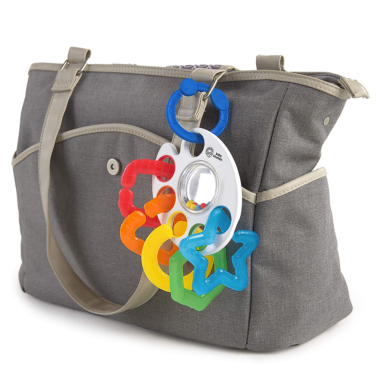 Baby Einstein Shake Rattle & Soothe Take-Along Textured Teether Toy - Bpa Free Ages Newborn + , Multi