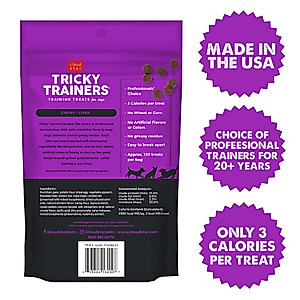 Cloud Star Tricky Trainers Soft & Chewy Dog Training Treats 5 oz Pouch, Liver Flavor, Low Calorie Behavior Aid with 130 Treats