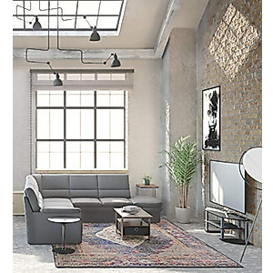 Furinno Coffee Table with Bins, Dark Brown/Black