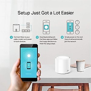 TP-Link Deco X20 AX1800 Whole Home Mesh Wi-Fi 6 System Add-on Unit, Up to 2000 sq ft Coverage, Compatible with Amazon Alexa, Antivirus Security Protection and Parental Controls