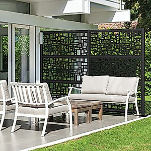 2'x4' Slate Decorative Screen Panel, Black