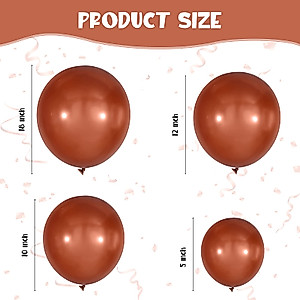 100 Pieces Latex Balloons Different Sizes 18/12/10/5 Inch Party Balloon Kit for Valentines Birthday Baby Shower Wedding Bride Graduation Party Decoration (Retro Coffee)