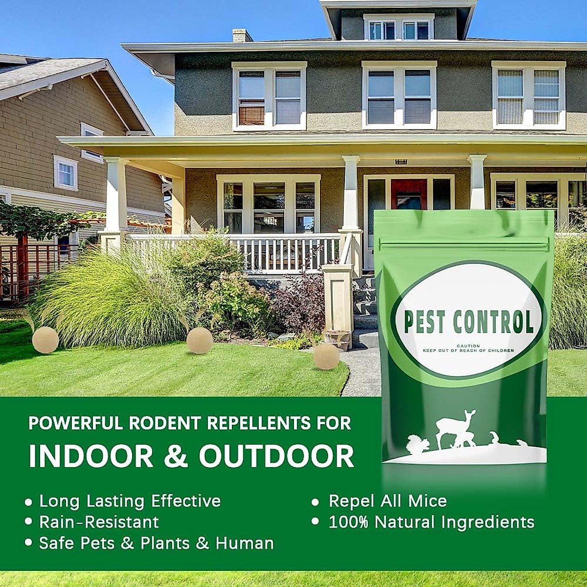 SUAVEC Rodent Repellent, Mice Mouse Repellent Peppermint, Rat for House, RV Deterrent, Away Repellant Campers, Mint - 8 Packs Rodent-8PGreen