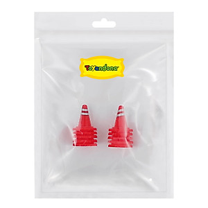 TOYANDONA 10Pcs Mini Traffic Cones Plastic Traffic Cones Mini Road Parking Signs Roadblock Toy for Construction Theme Party Favors