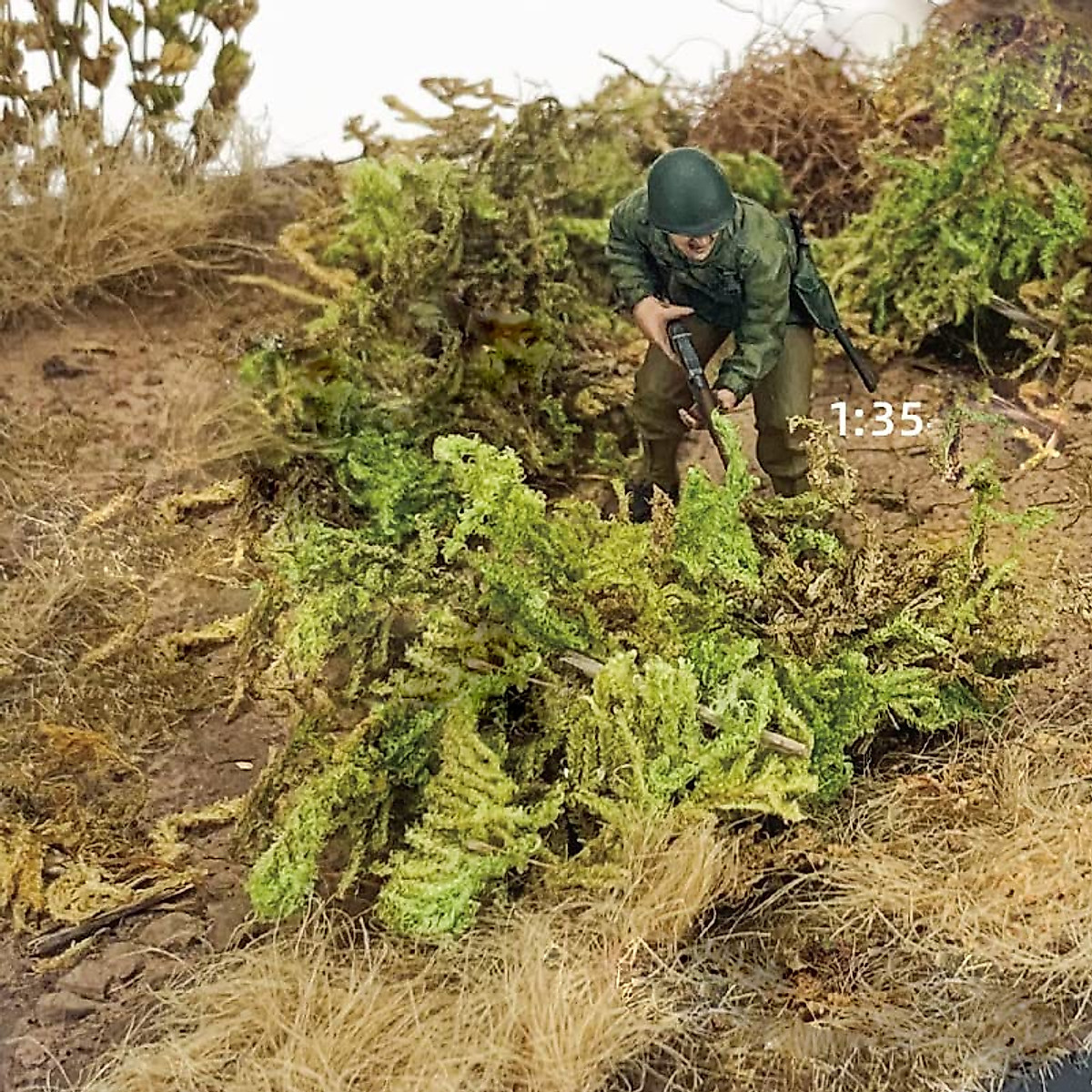 Warmtree Simulation Green Grass Artificial Moss Miniature Static Grass Model Grass Tufts Railway Artificial Grass for Train Landscape Railroad Scenery Sand Military Layout Model