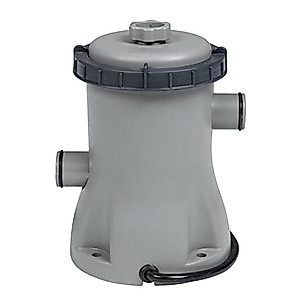 Bestway 56817E 12' x 30" Steel Pro Max Round Steel Frame 5-Person 1,710 Gallon Above Ground Swimming Pool Kit with Filter Pump and Filter, Stone Print