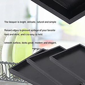 Bamboo Serving Tray Kitchen Food Tray with Handles Serving Platters Tray Great for Dinners Party,Tea Bar, Table Breakfast Snack