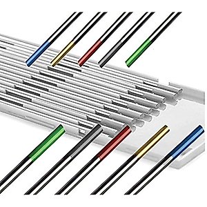 WeldingCity 10-pk Premium TIG Welding Tungsten Electrode 1/16"-3/32" x 7" ASSORTED ALLOYING Green-Red-Gray-Gold-Blue