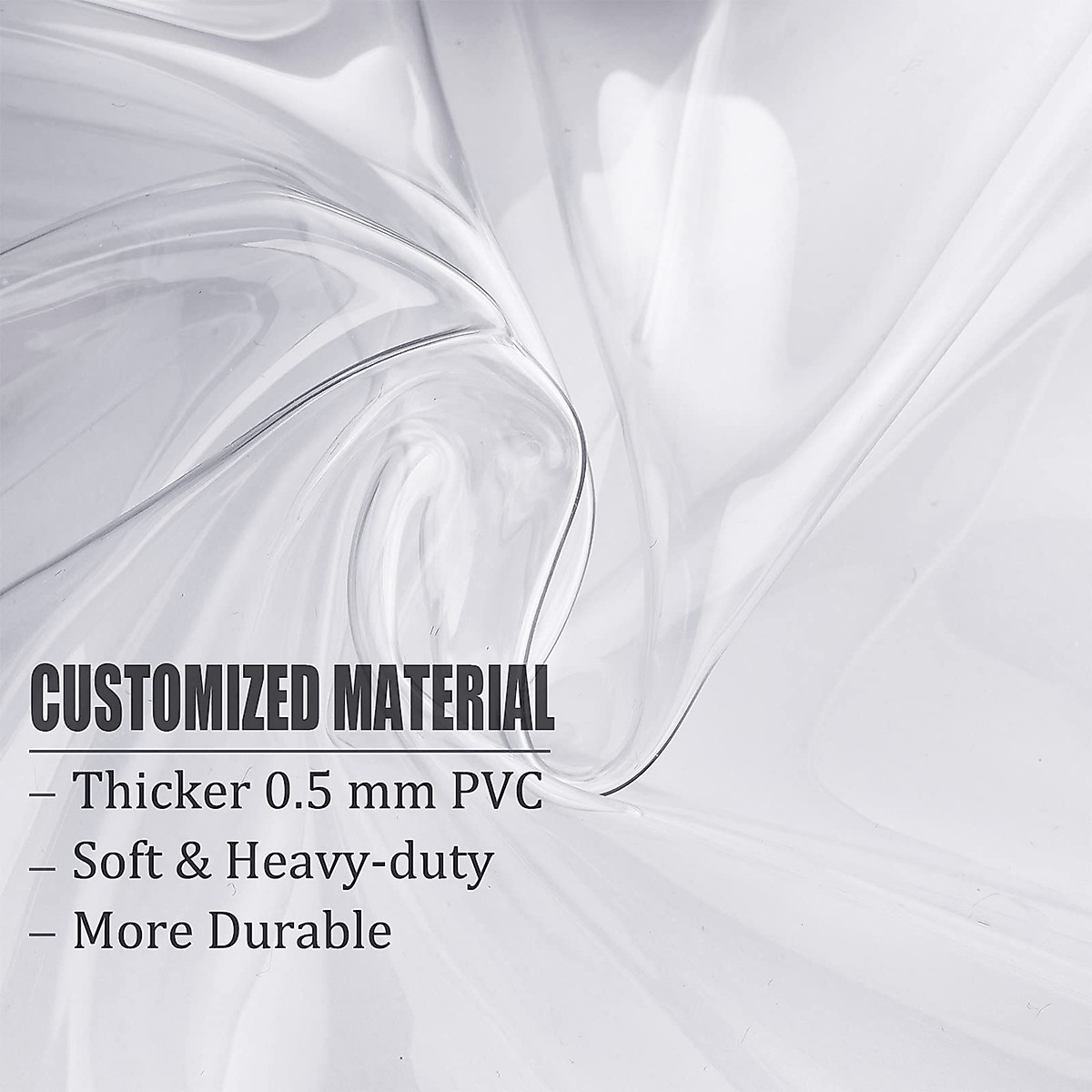 Vorspack Clear Backpack Heavy Duty PVC Transparent Backpack with Reinforced Strap for Work - Blue