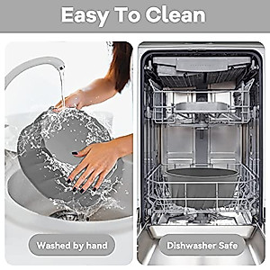 Silicone Slow Cooker Liner - Reusable, Leakproof & BPA-Free, Fits 6-7 Quart Oval Crock-Pot, Compatible with Hamilton Beach, Dishwasher Safe Cooking Liner (Grey)