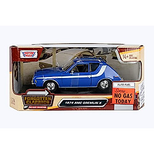 Motormax 1974 AMC Gremlin X 1:24 Scale Diecast Model Forgotten Classics Series 79045 Blue