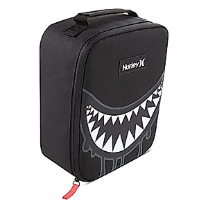 Hurley Unisex-Adults One and Only Insulated Lunch Box, Black Shark Bite, O/S