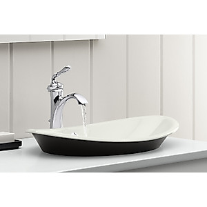 KOHLER Devonshire K-193-4-BN Single Handle Single Hole or Centerset Bathroom Faucet with Metal Drain Assembly in Brushed Nickel