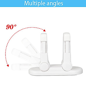 Flowden Improved Childproof Door Lever Lock（2 Pack）Prevents Toddlers from Opening Doors. Durable ABS with Adhesive Backing. Simple Install, No Tools Needed