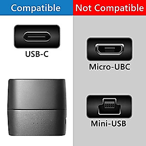 GEEKRIA USB Headphones Short Charger Cable Compatible with Audio-Technica ATH-M50xBT2, JBL Tune 225TWS 220TWS Charger, USB to USB-C Replacement Power Charging Cord (1 ft / 30 cm 2 Pack)