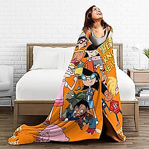 ORPJXIO Blanket Hey Anime Arnold! Throw Flannel Blanket Bed Blanket for Couch Sofa Bedroom Home Decor 50"x40"