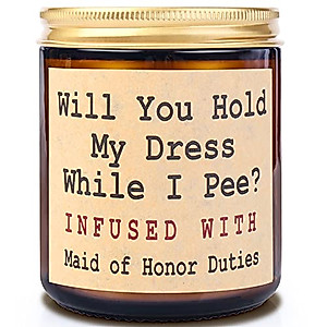 Gifts for Women Friends, Bridesmaid Proposal Gifts for Women Maid of Honor Best Friends, Bridal Gifts for Wedding Bachelorette Party, Soy Wax Vanilla Scent