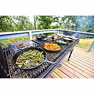 Lodge Seasoned Cast Iron 3 Skillet Bundle. 12 inches and 10.25 inches with 8 inch Set of 3 Cast Iron Frying Pans