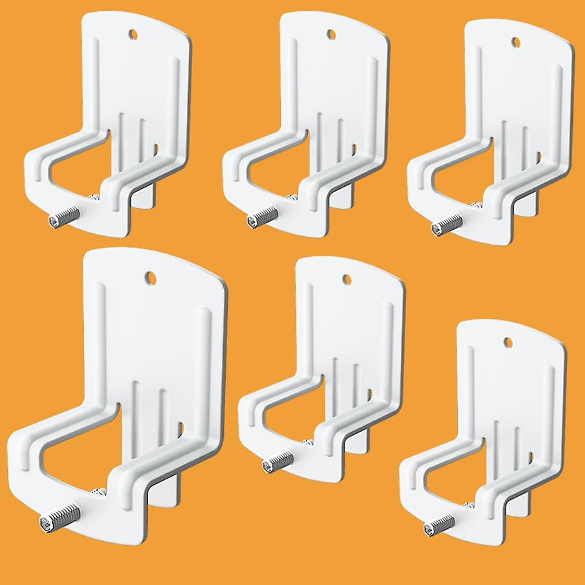 Set of 6 Metal Anti-Slip Mattress Gaskets - Prevents Sliding & Keeps Mattress in Place/Enjoy Peaceful Nights- Easy Installation/Solid Design White