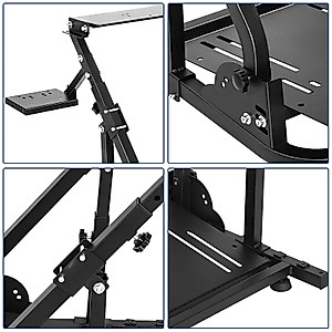 Marada Racing Wheel Stand Steering Wheel Stand Ultra-stable 4 Support Arms fit for Logitech, G25 G27 G29 G920 T300RS, Sim Racing Stand, No Steering Wheel Pedal Shifter Handbrake