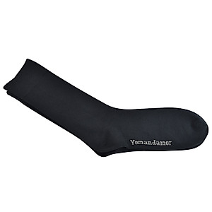 Yomandamor 5 Pairs Men's Crew Dress Socks with Arch Support and Seamless Toe