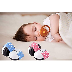 WORCBGIO Infant Ear Protection Headphones with Adjustable Elastic Headband&Comfortable White Muffs Baby Earmuff Helps Sleep Well & Reduce Noise (Gypsophila, Pink