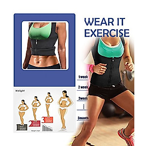 GAODI Women Waist Trainer Vest Slim Corset Workout Sweat Tank Top Zipper Compression Shirt Sauna Suit Body Shaper