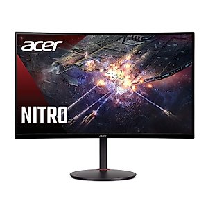 Acer Nitro XZ270U Pbmiiphx 27"" 1500R Curved WQHD (2560 x 1440) VA Zero-Frame Gaming Monitor with Adaptive-Sync Technology, 165Hz Refresh Rate, 1ms VRB, (Display Port & 2 x HDMI Ports), Black