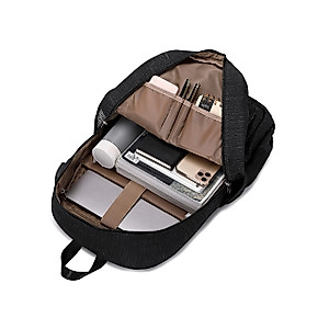 Wadirum Cute Backpack for Girls Fashion Laptop Bag Fit for 15.6 Inches Notebook Black