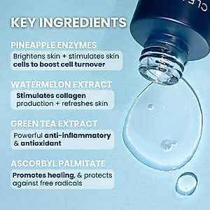 Clean Skin Club Vitamin C Serum & Brightening Booster, Vitamins A, E, D & K, Anti Aging Collagen Clear Facial Care, Glow, Acne, Scars, Sun Damage, Wrinkles, Age, Dark Spot Corrector Recipe