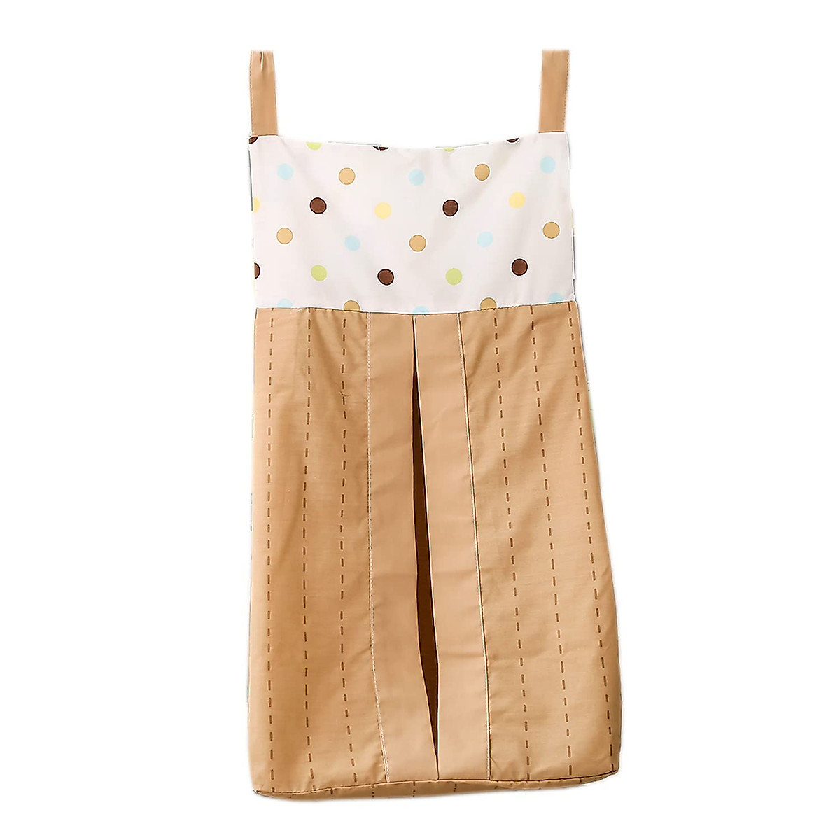 Nursery Crib Baby Diaper Stacker 1 PC Beige Pock Dots Crib diaper Hanger Stacker (Beige Dots)