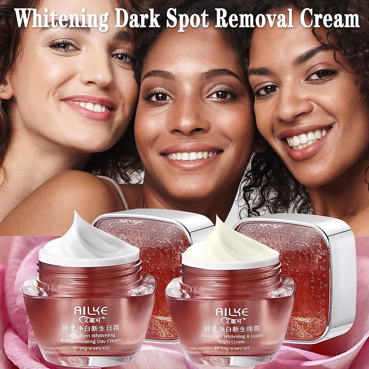 Whitening Face Cream, Dark Spots Corrector Cream, Freckles Remove Facial Cream, Reduce Sun Spots & Age Spots,With Vitamin C, Sodium Hyaluronate, Brightening Day &Night Cream, Instantly Skin Glowing