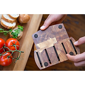 ZYLISS Control Wooden Knife Block - Kitchen Cutlery Storage - Knife Block Without Knives - 16 Slots With Steak Holders