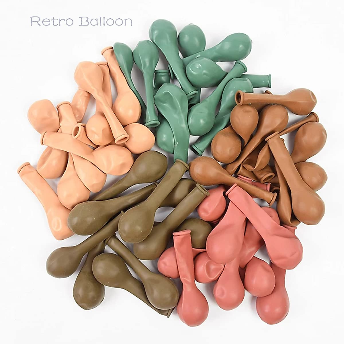 GULELAYAR 100 Pieces 5 Inch Retro Latex Balloons Retro Party Balloons for Birthday Wedding Engagement Baby Shower Graduation Party Art Performance Reveal Decoration