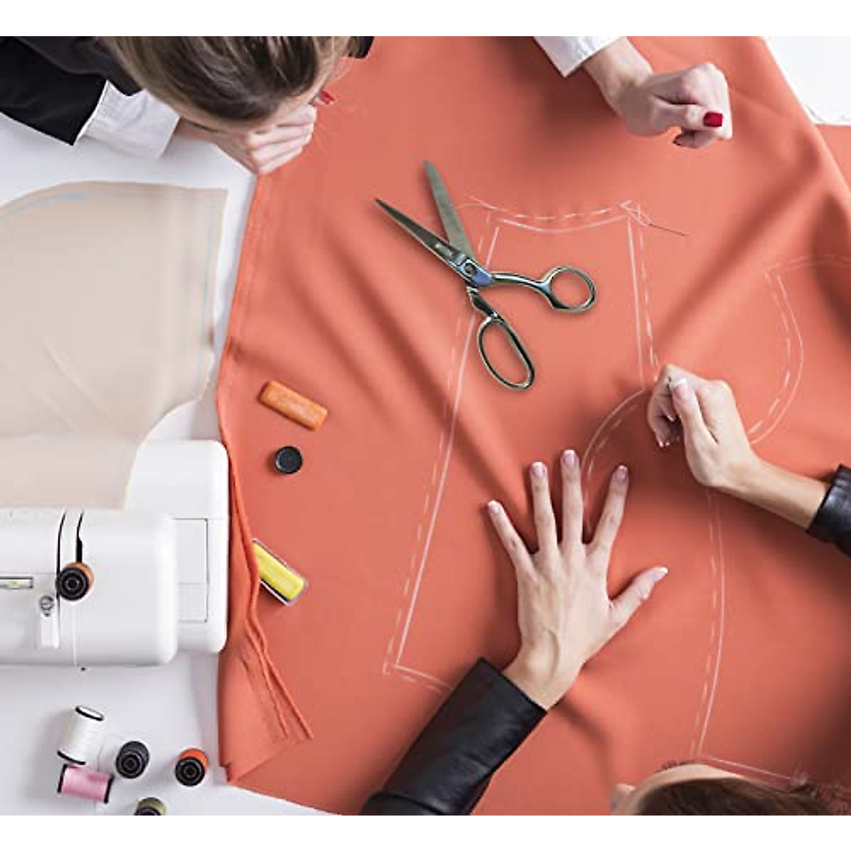 Premium Stainless Steel Sewing Scissors, 8", Ultra Sharp Tailoring Shears, for Dressmaking, Leather Cutting, Fabric, Heavy Duty Fabric Scissors, by Better Office Products