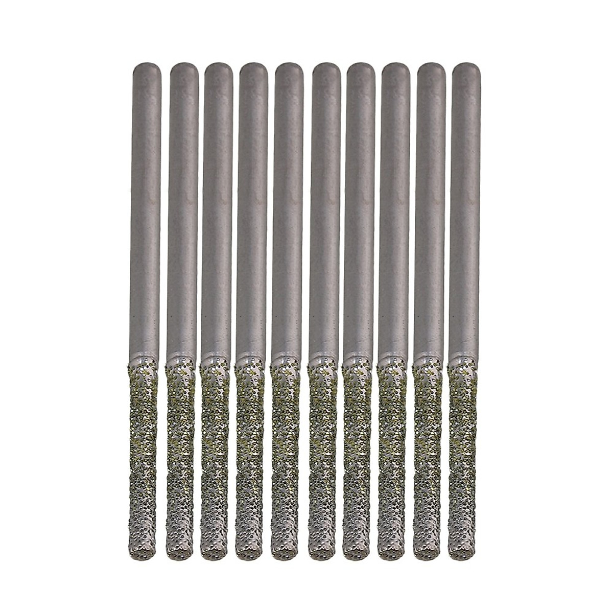 BQLZR 2MM Silver Extended Gems Drill Bits Bowlder Pearls Jewelry Agates Hole Coated Drill Bits Pack of 10