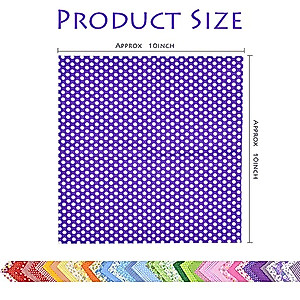 42Pcs 10"x10" Quilting Cotton Fabric Squares Sheets Pre-Cut Multi-Color Design Printed Floral Craft Fabric for DIY Sewing Scrapbooking Quilting Craft Patchwork (Red/Pink/Yellow/Green/Blue/Purple)