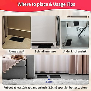 LULUCATCH Sticky Mouse Trap, 12 Pack Large Glue Traps, Pre-Baited Heavy Duty Non-Toxic Bulk Glue Boards Mouse Traps Indoor for Mice, Snakes, Rat, Insects, Cockroaches & Spiders, Pet Safe Easy to Use