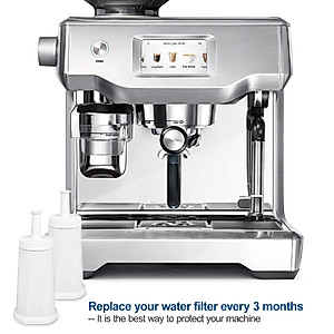 Ouxunus Filter - Replacement Water Filter Compatible with Breville Sage Claro Swiss For Oracle, Barista & Bambino - Compare to Part #BES008WHT0NUC1.(Pack of 4)
