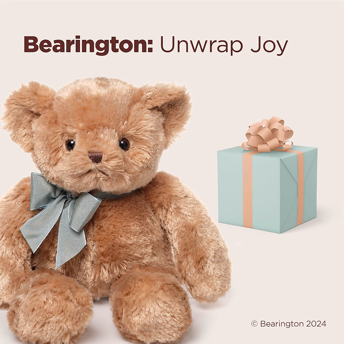 Bearington Collection Baby Gus The Brown Teddy Bear Plush, 13 Inch Bear Stuffed Animal