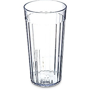 Carlisle FoodService Products 111607 Bistro Tumbler, 16 oz, Clear, Plastic (Pack of 1)