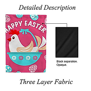 My Little Nest Seasonal Garden Flag Easter Eggs Chicken Basket Double Sided Vertical Garden Flags for Home Yard Holiday Flag Outdoor Decoration Farmhouse Banner 12"x18"