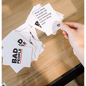 BAD PEOPLE Party Game + NSFW Expansion Set - Hilarious Adult Card Game for Fun Parties and Board Games Night with Your Group - Find Out What Your Friends Really Think of You