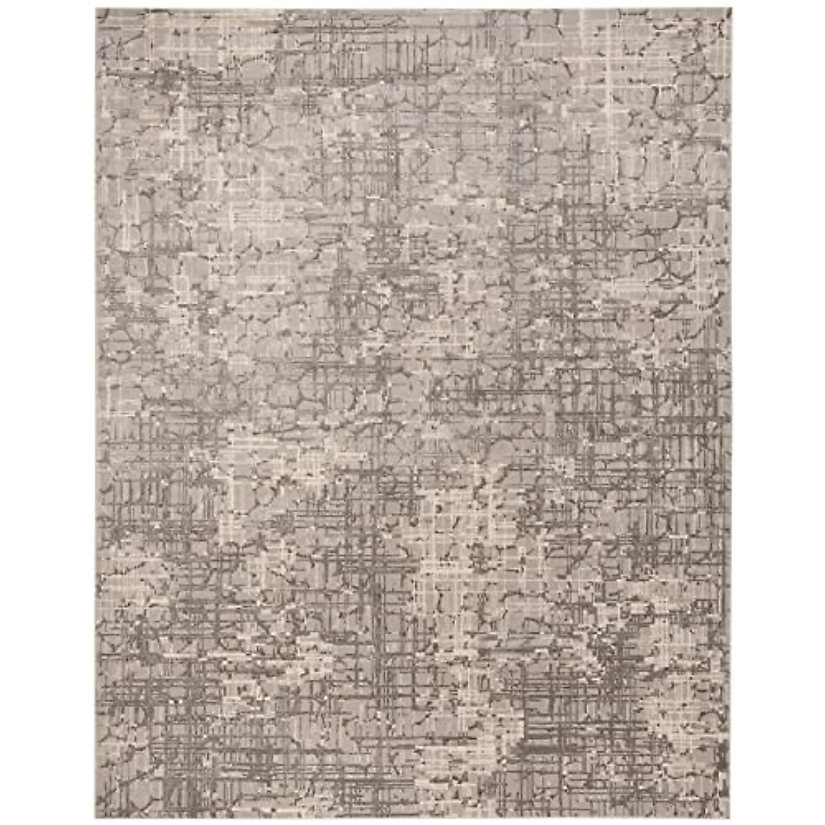 SAFAVIEH Meadow Collection 9' x 12' Grey MDW171F Modern Abstract Area Rug