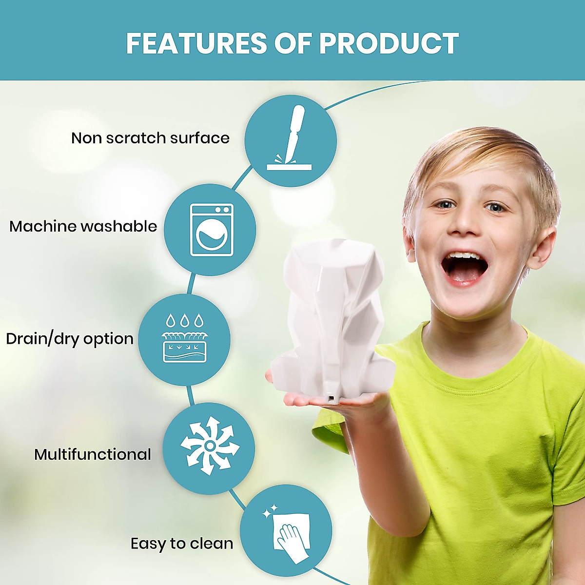 LUMI Large Ceramic Kitchen Utensil Holder For Countertop 6.3x5.2x4.2 Inches With Drainage - Stable Cooking Utensil Organizer For Kitchen and Farmhouse Decor-Gift for Christmas