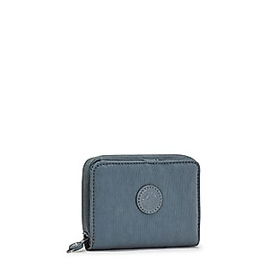 Kipling Women's Money Love, RFID Anti-Hacker Technology, Polyester Zip Closure Wallet, Brush Blue