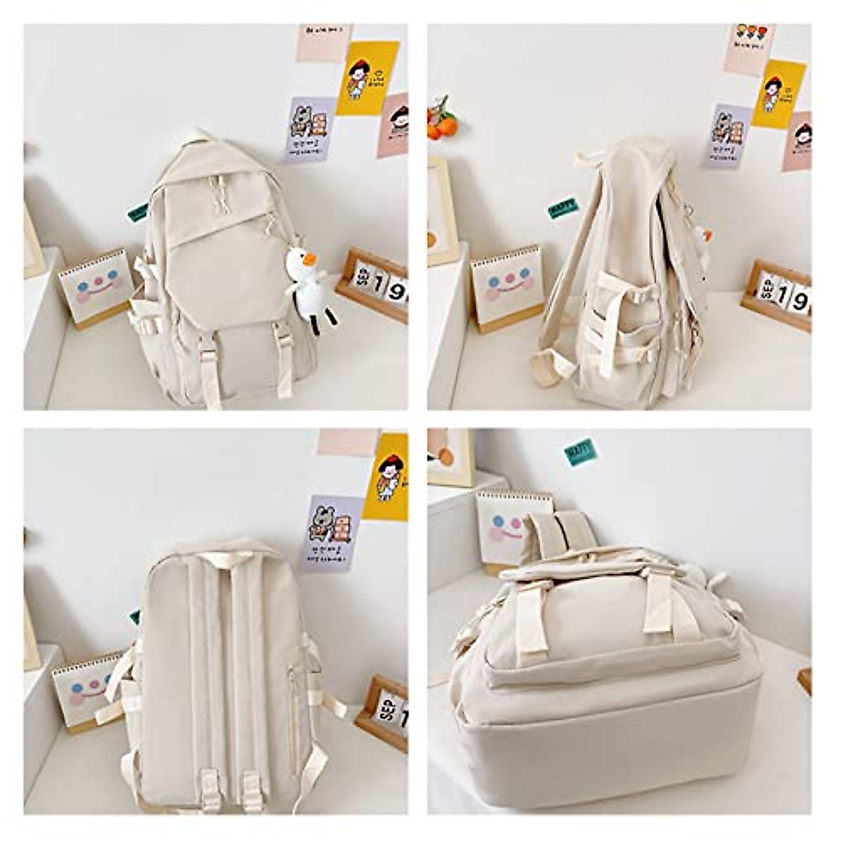 Genshin Impact Diluc Anime Bookbag Backpack 3D Print Bags Travel Backpack With Cute Doll of Duck