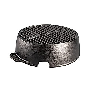 Lodge L12RG Cast Iron Round Kickoff Grill, 12 inch, Black