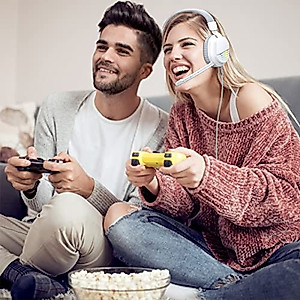 ELCTHUNDER Gaming Headset for Xbox One, PS5, PS4, PC Kids Headphones for School Over-Ear Wired Headphones with Microphone Gaming Headphones with RGB Light