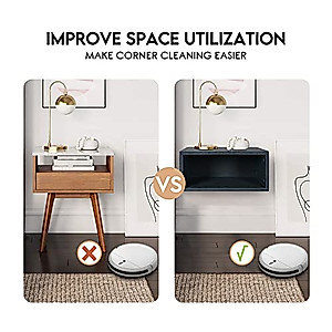 Glamyin Floating Nightstand with Drawer, Wall Mounted Nightstands Bedroom, Beside Shelf, Farmhouse Nightstands